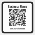 Create Your Own QR Code | Transperant Square Sticker | Zazzle