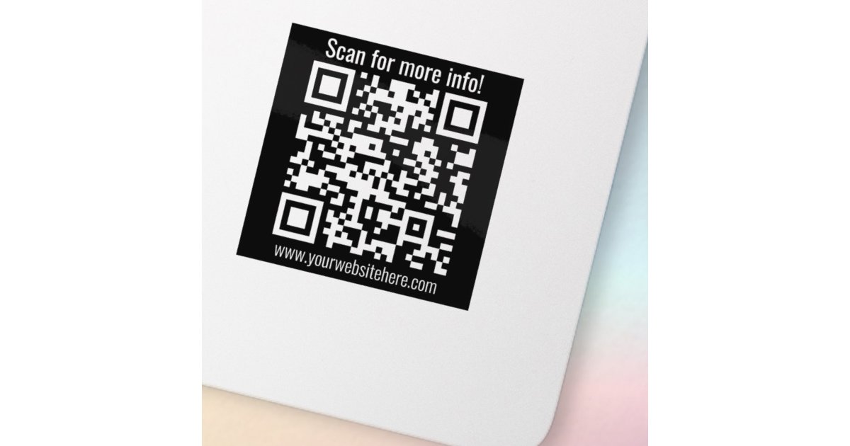 Create Your Own QR Code | Transperant Sticker | Zazzle