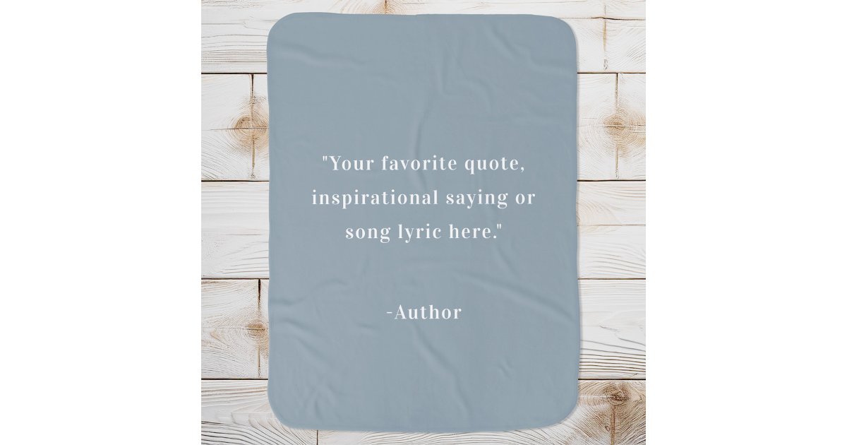 Create Your Own Quote Baby Blanket | Zazzle
