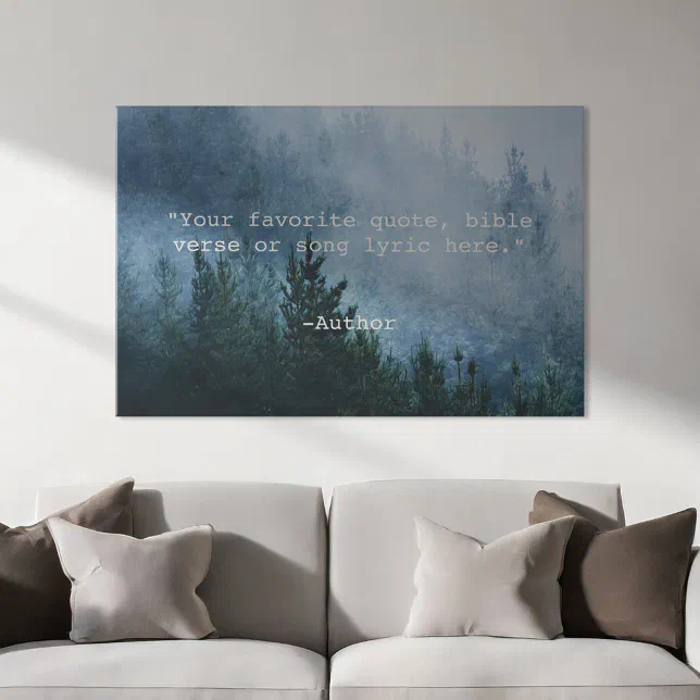 Create Your Own Quote Faux Canvas Print | Zazzle