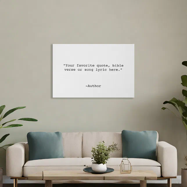 Create Your Own Quote Faux Canvas Print | Zazzle