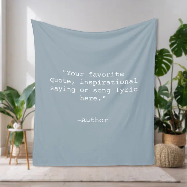Create Your Own Quote Fleece Blanket | Zazzle