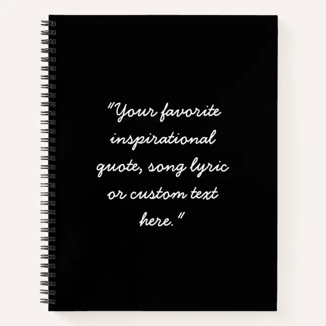 Create Your Own Quote Minimalist Script Notebook | Zazzle