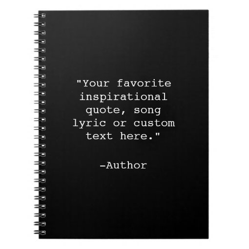 Create Your Own Quote Notebook | Zazzle