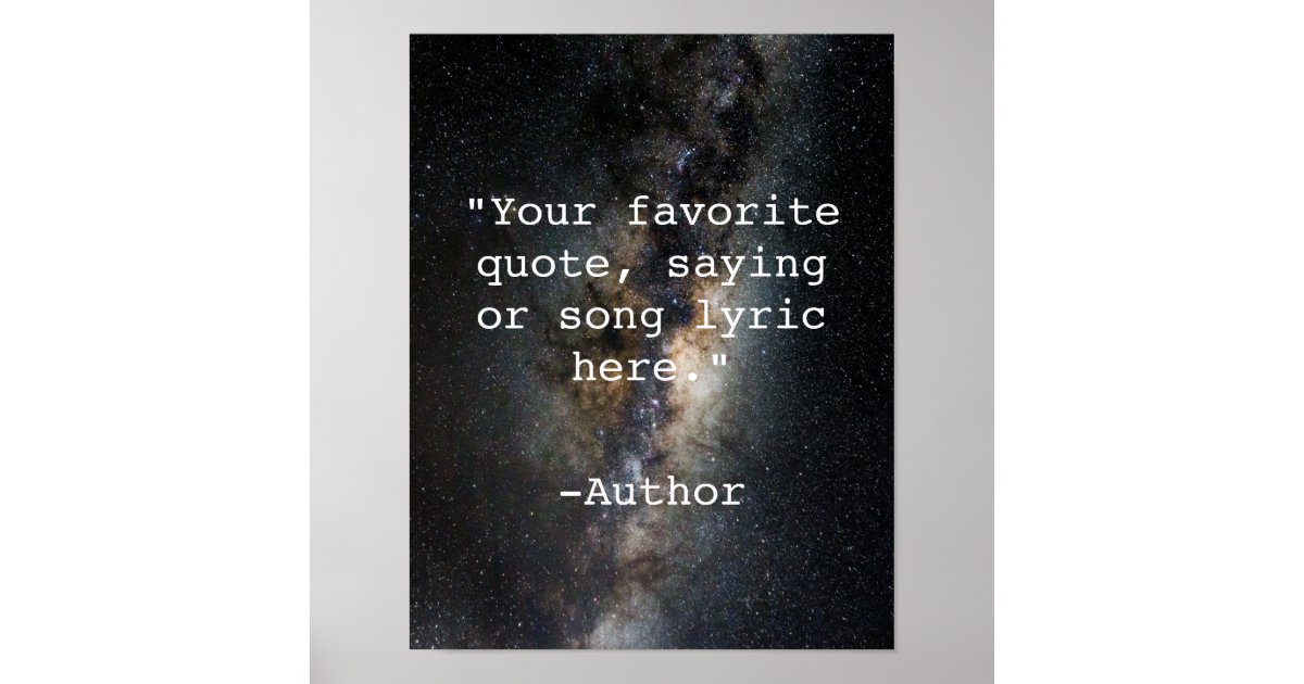 Create Your Own Quote Poster | Zazzle