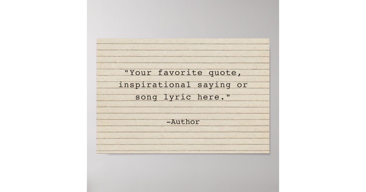 Create Your Own Quote Poster | Zazzle