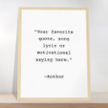 Create Your Own Quote Poster | Zazzle