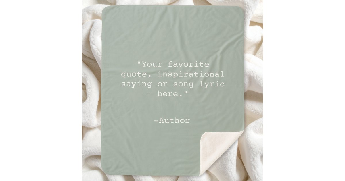 Create Your Own Quote Sherpa Blanket | Zazzle