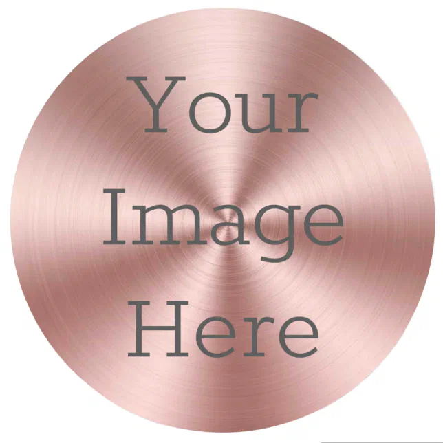 Create Your Own Radial Brushed Rose Gold Metallic Classic Round Sticker ...
