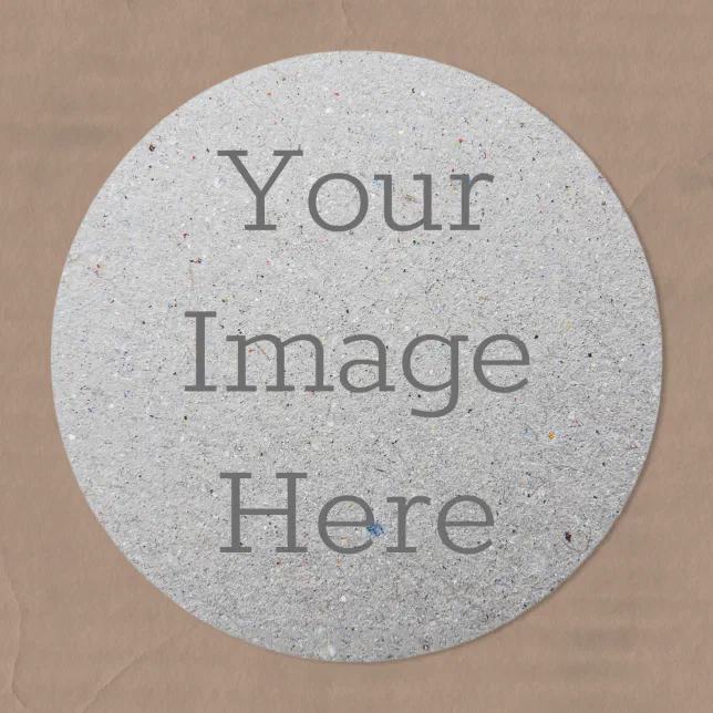 Create Your Own Recycled Speckled Grey Paper Print Classic Round ...