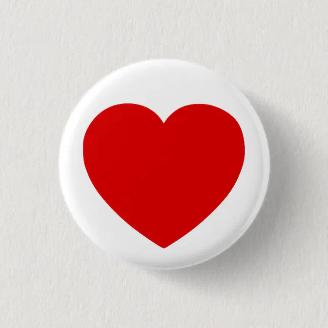 Create Your Own Red Heart Valentines Day Button | Zazzle