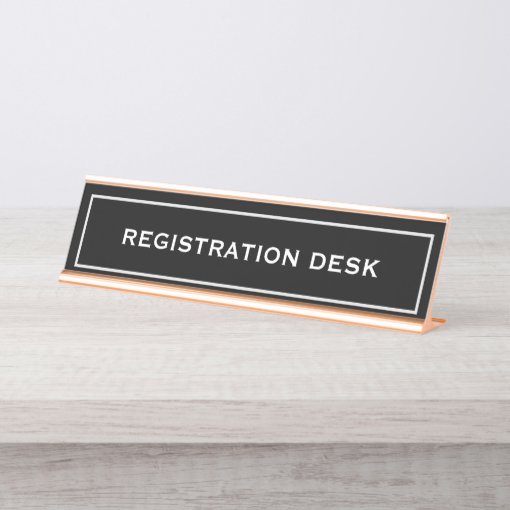 Create your own Registration Desk Desk Name Plate | Zazzle