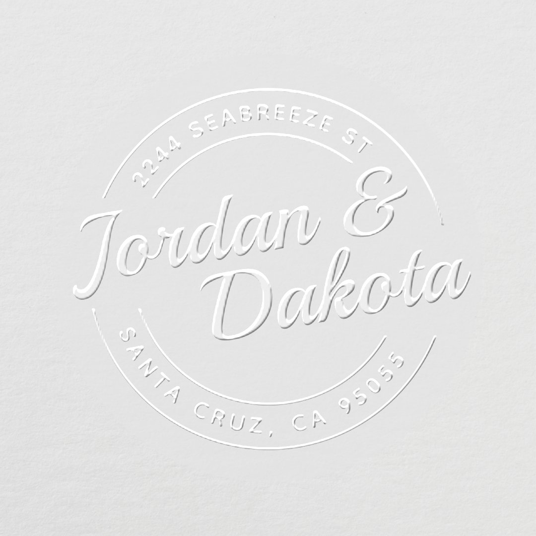 Create Your Own Retro Circular Return Address Embosser | Zazzle