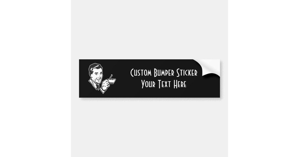CREATE YOUR OWN RETRO COFFEE MAN GIFTS BUMPER STICKER | Zazzle
