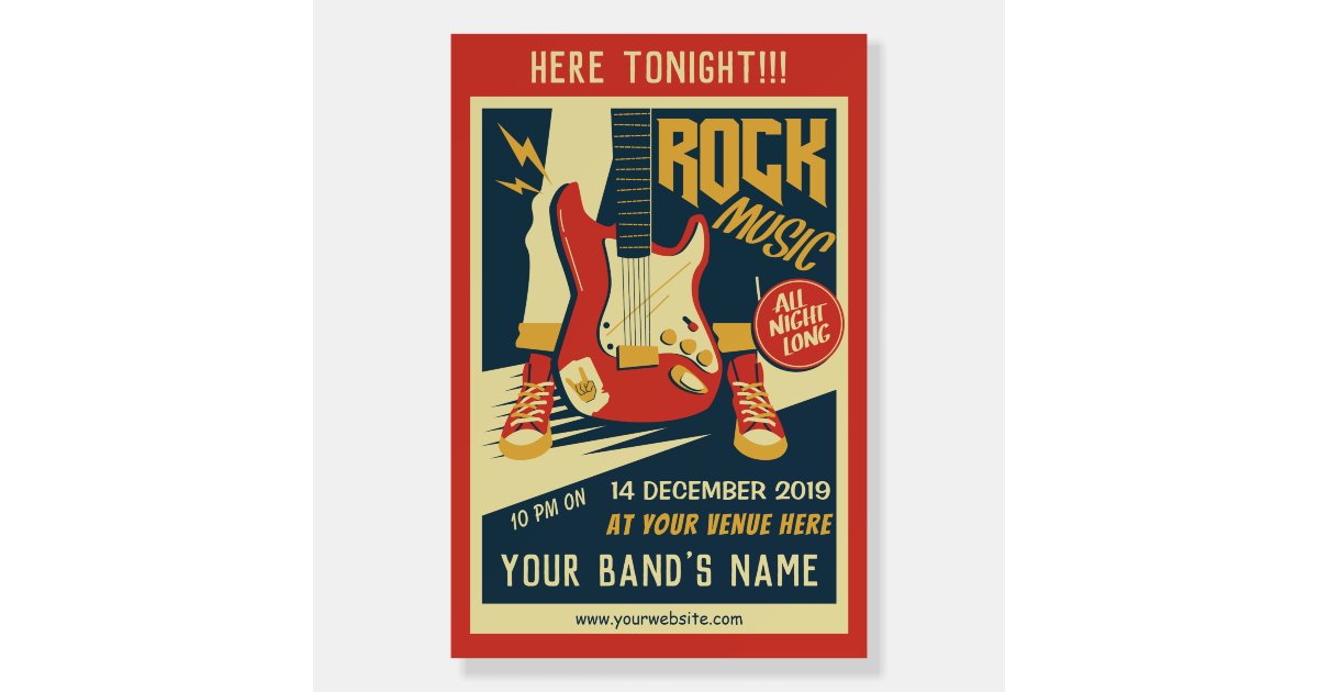 Create your own Retro Rock music Foam Board | Zazzle