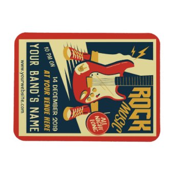 Create your own Retro Rock Music magnet | Zazzle