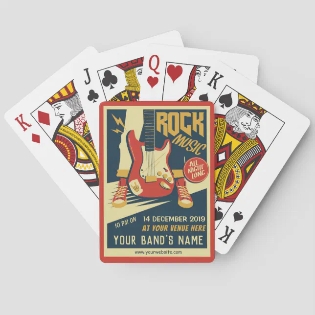 Create your own Retro Rock Music playing cards | Zazzle