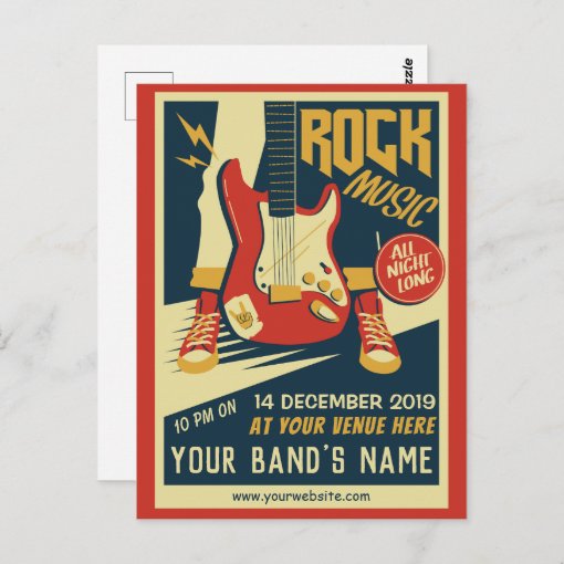 Create your own Retro Rock Music postcard | Zazzle