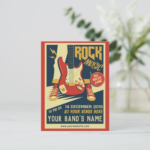 Create your own Retro Rock Music postcard | Zazzle