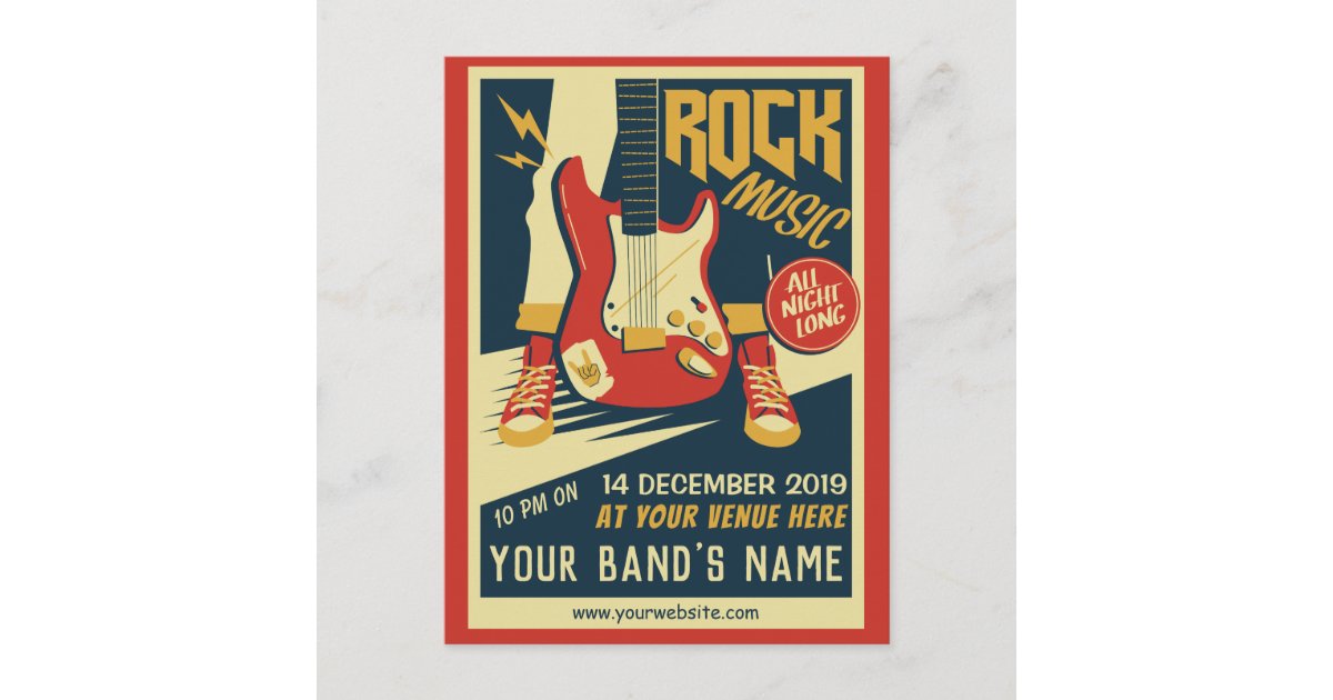 Create your own Retro Rock Music postcard | Zazzle