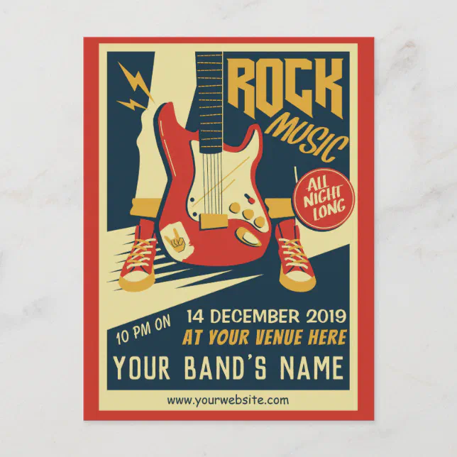 Create your own Retro Rock Music postcard | Zazzle