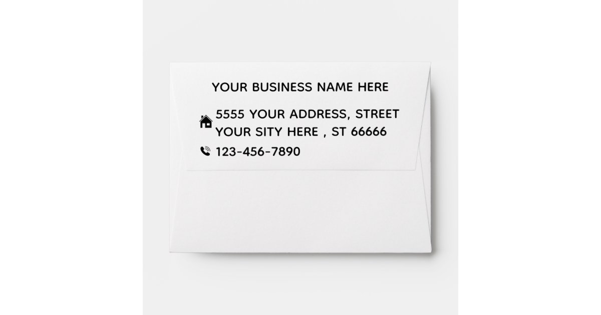 Create Your Own Return Address Envelope Template | Zazzle