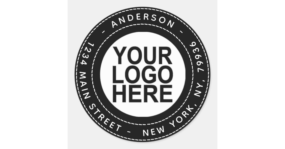 Create Your Own Return Address With Logo Classic Round Sticker | Zazzle