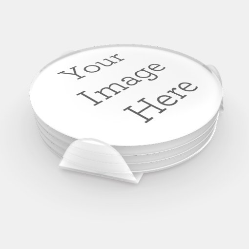 Create Your Own Round Acrylic Coaster Set | Zazzle