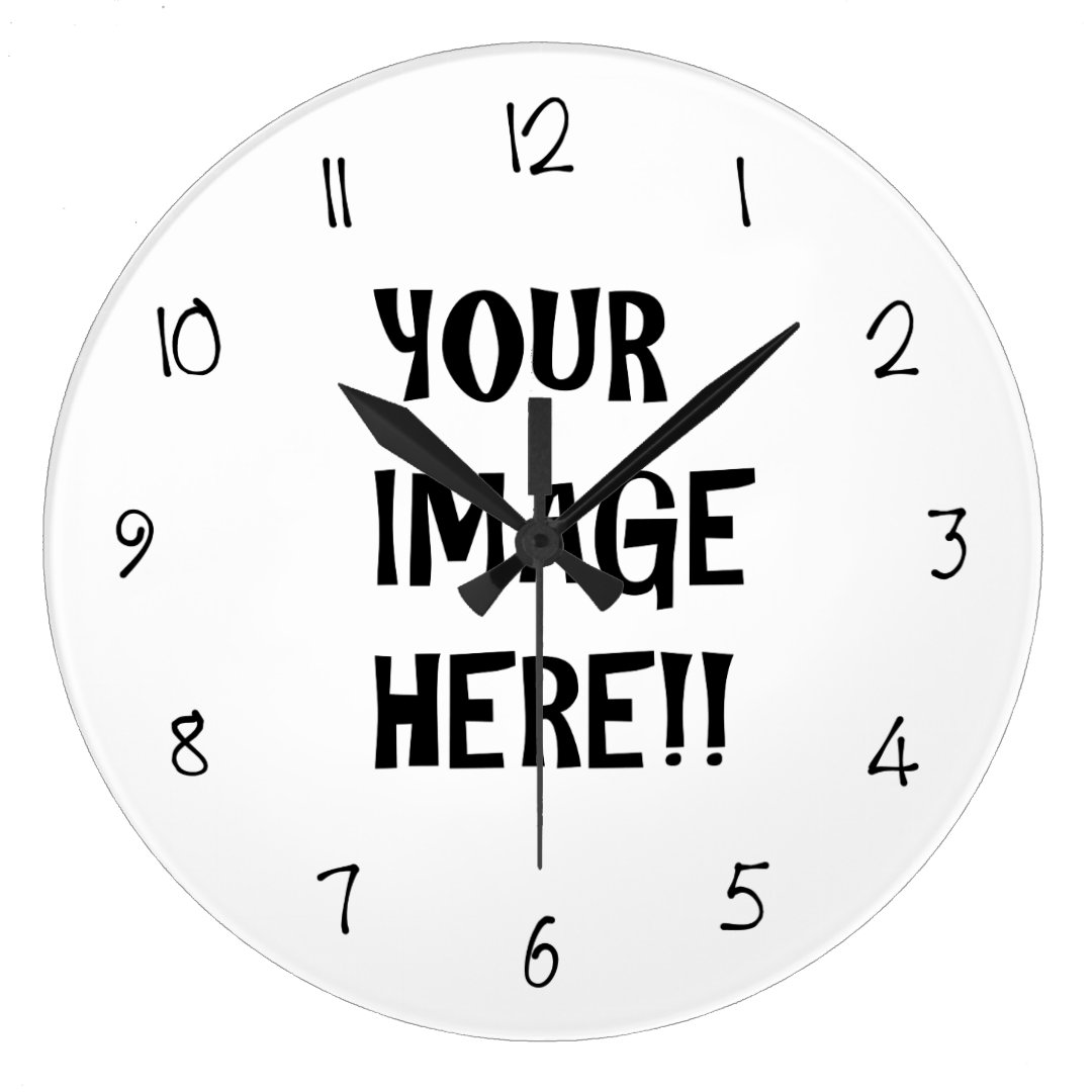 Create Your Own Round (Large) Large Clock | Zazzle