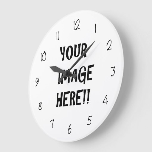 Create Your Own Round (Large) Large Clock | Zazzle