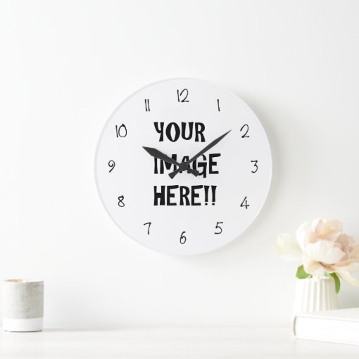 Create Your Own Round (Large) Large Clock | Zazzle
