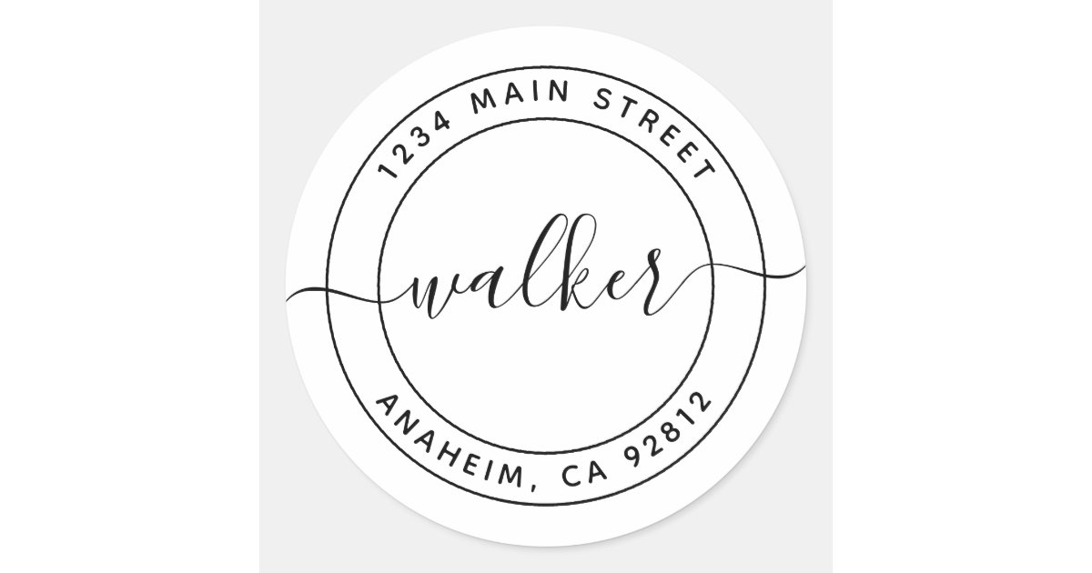 Create Your Own Round Return Address Classic Round Sticker | Zazzle