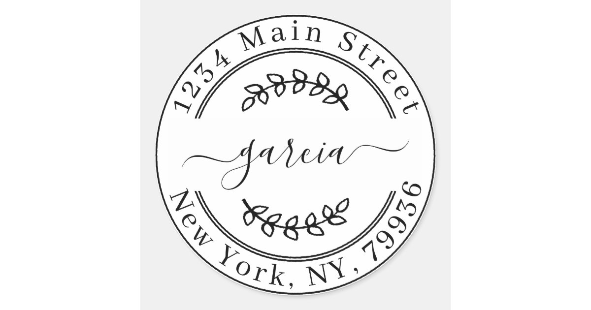 Create Your Own Round Return Address Classic Round Sticker | Zazzle.com