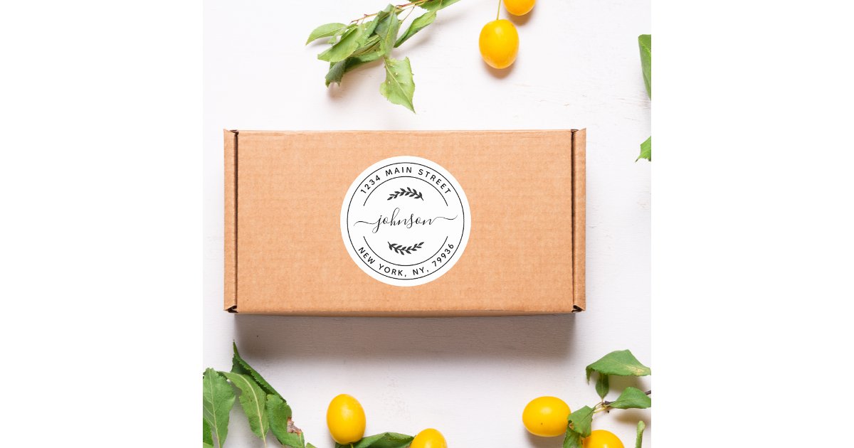 Create Your Own Round Return Address Classic Round Sticker | Zazzle