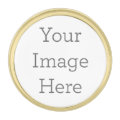 Simple Logo With Text Business Gold Finish Lapel Pin | Zazzle