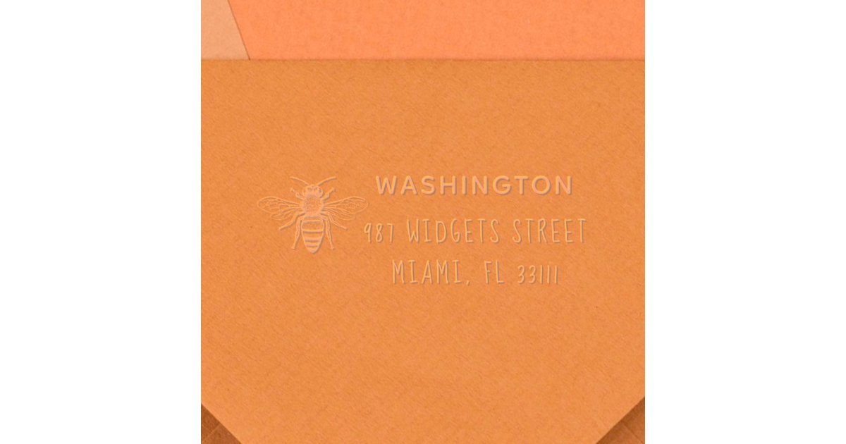 Create Your Own Rustic Bee Modern Custom Embosser | Zazzle