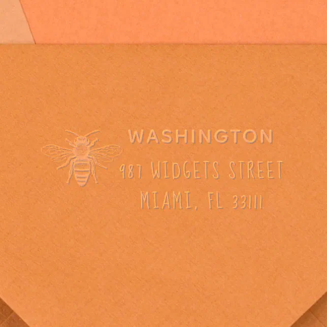 Create Your Own Rustic Bee Modern Custom Embosser | Zazzle