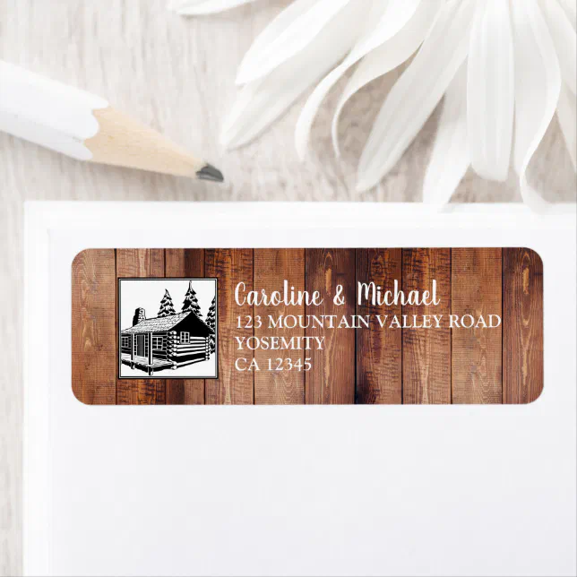 Create your own rustic mountain lodge cabin label | Zazzle