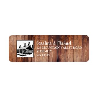 Create your own rustic mountain lodge cabin label | Zazzle