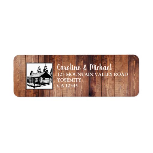 Create your own rustic mountain lodge cabin label | Zazzle