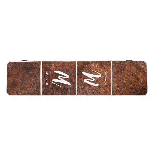 Create Your Own Rustic Wood Monogram Beer Pong Table | Zazzle