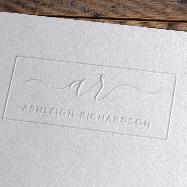 Create Your Own Script Initials & Custom Name Embosser | Zazzle