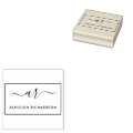 Create Your Own Script Initials & Custom Name Rubber Stamp | Zazzle