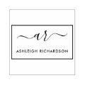 Create Your Own Script Initials & Custom Name Rubber Stamp | Zazzle