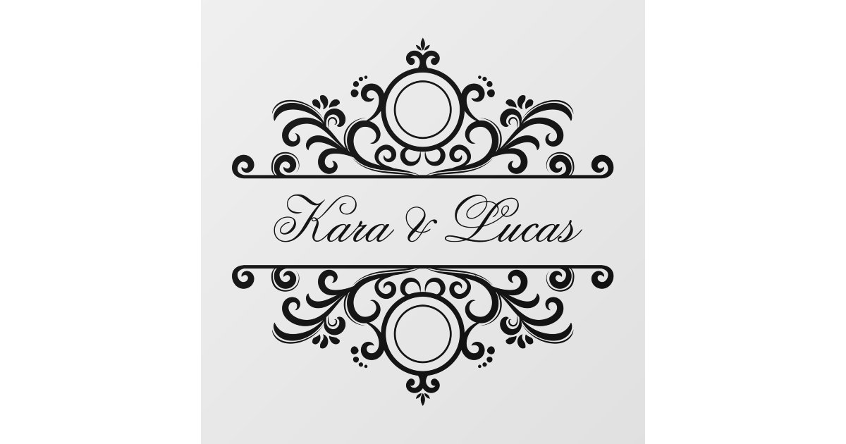 Create Your Own Script Name Elegant Wedding Floor Decals | Zazzle Create Your Own Script Name Elegant Wedding Floor Decals | Zazzle