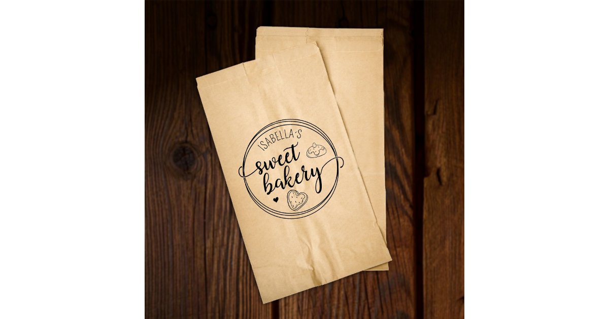 Create Your Own Script Sweet Bakery Rubber Stamp | Zazzle