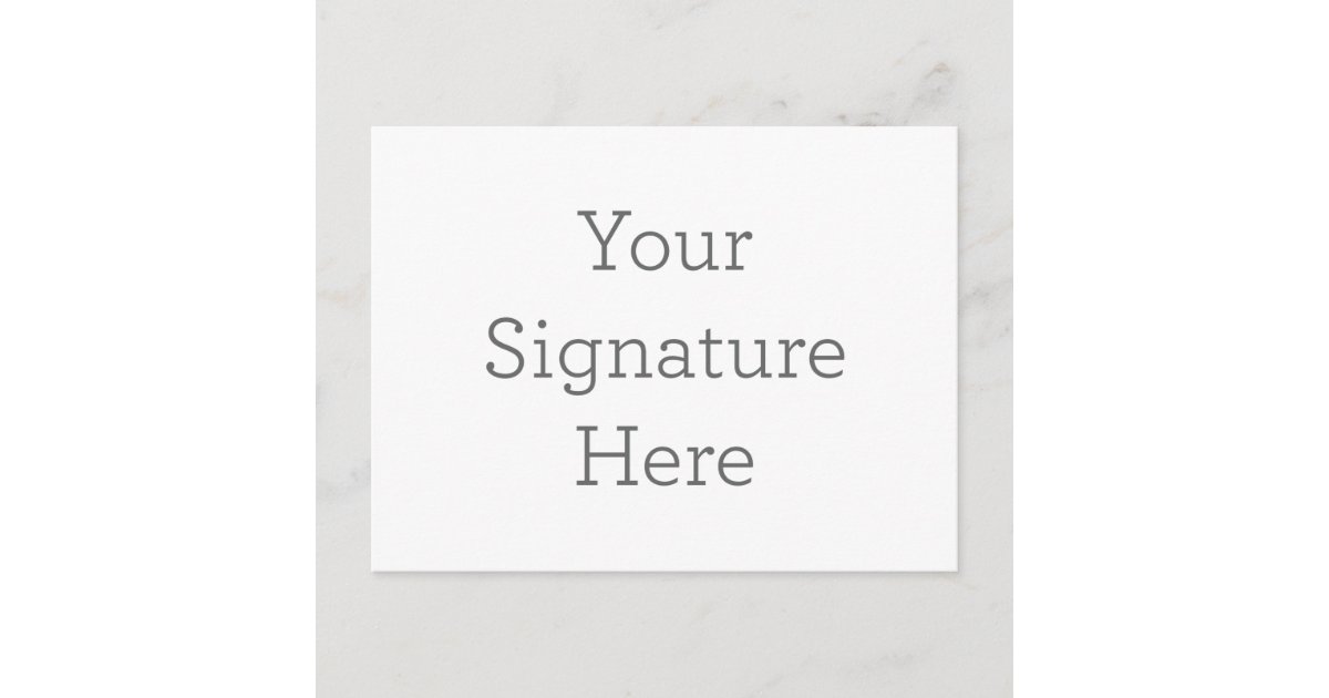 Create Your Own Signature Postcard | Zazzle