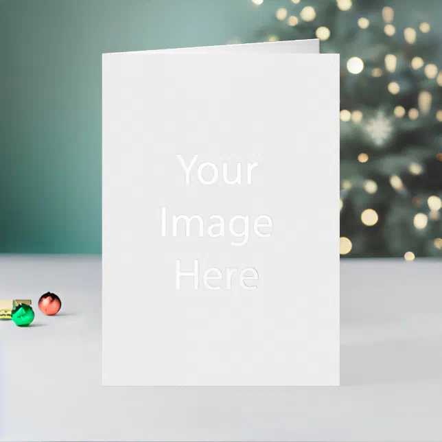 Create Your Own Silver Foil Folded Holiday Card | Zazzle