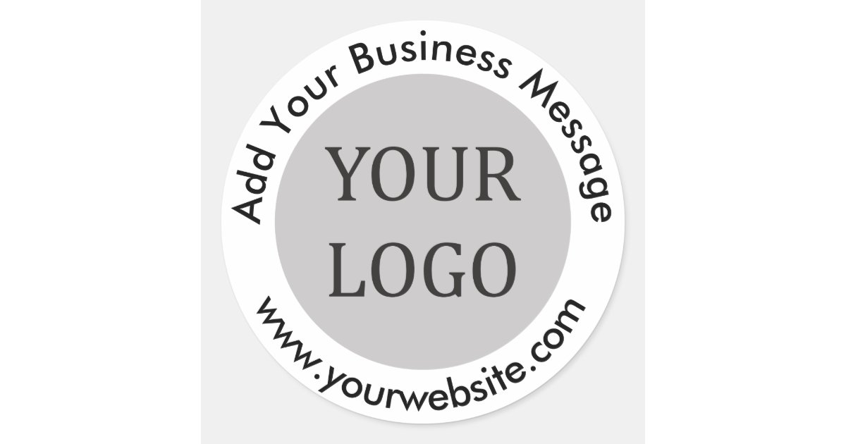 Create Your Own Simple Business Logo Classic Round Sticker | Zazzle