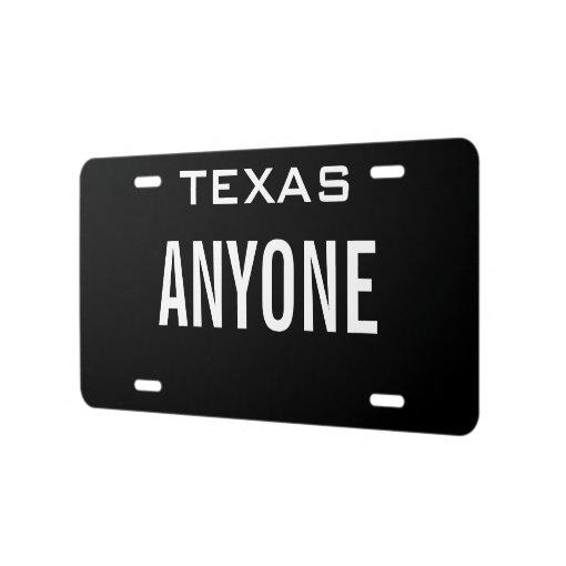 Create Your Own Simple Custom Texas License Plate | Zazzle